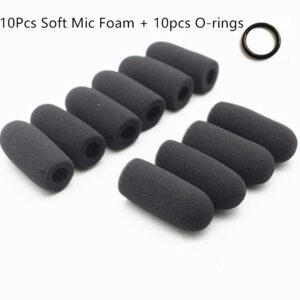 Saidbuds 10 Pack Soft Mic Foam Covers Windscreens for David Clark M-4/M-7 Lightspeed Aviation Headsets Microphone