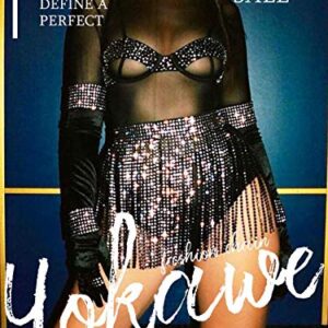 Yokawe Crystal Tassel Skirts Rhinestone Body Chains Sexy Belly Dance Skirt Summer Beach Hip Waist Chain Belt Nightclub Rave Party Jewelry Accessories for Women (Black)