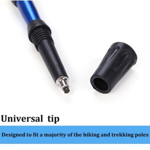 Trekking Poles Walking Poles Tips Protectors, Hiking Poles Replacement Rubber Tips for Hiking Stick, Fits Most Standard Walking Sticks - Shock Absorbing, Adds Grip and Traction