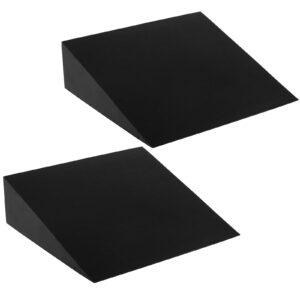 deayou 2 pack yoga foam wedge, 13" eva foam wedge block for exercise, back support, footrest cushion (black)