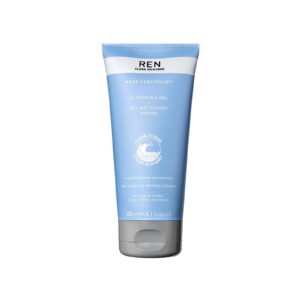 ren clean skincare - rosa centifolia™ cleansing gel - non-stripping face cleanser for balanced skin, cruelty-free & vegan