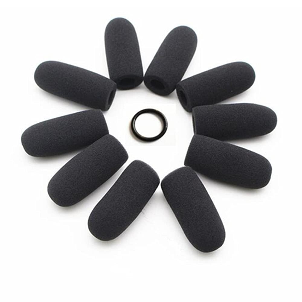 Saidbuds 10 Pack Soft Mic Foam Covers Windscreens for David Clark M-4/M-7 Lightspeed Aviation Headsets Microphone