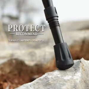 Trekking Poles Walking Poles Tips Protectors, Hiking Poles Replacement Rubber Tips for Hiking Stick, Fits Most Standard Walking Sticks - Shock Absorbing, Adds Grip and Traction