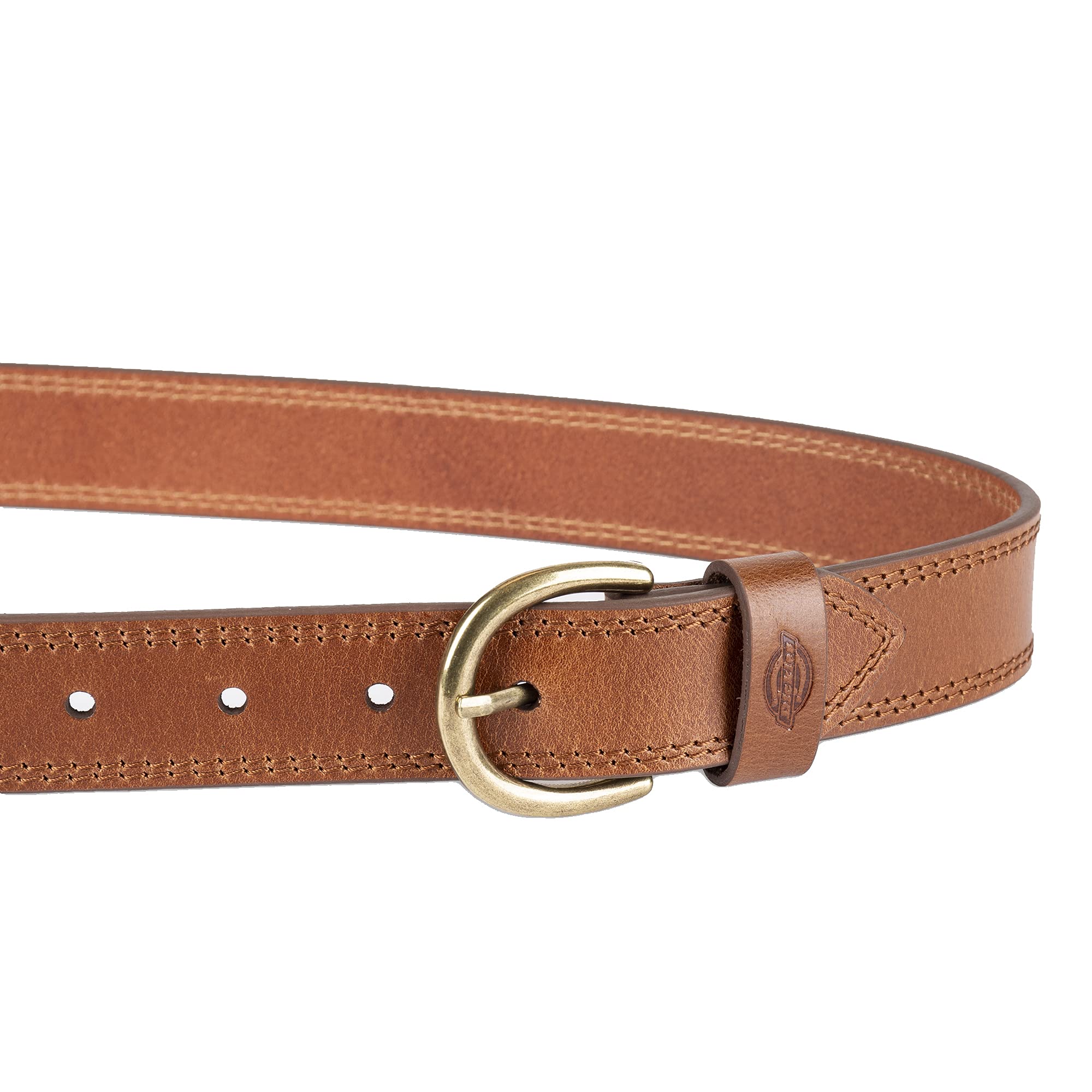 Dickies Women's Casual Double Stitch Belt, Cognac Solid, Medium