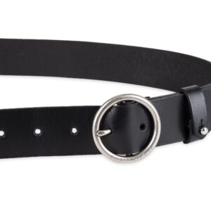 Levi's Women's Circular Center Bar Buckle Belt, Black, Small