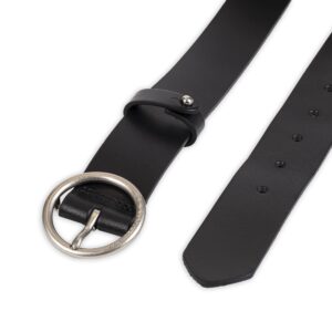 Levi's Women's Circular Center Bar Buckle Belt, Black, Small