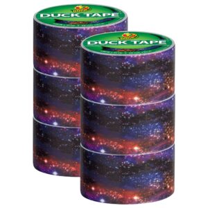 duck brand duck printed duct tape, 6-roll, galaxy (283039_c)