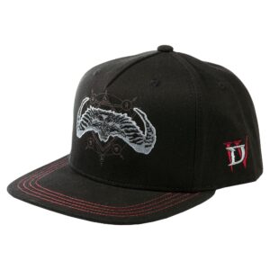 jinx diablo iv return to darkness baseball snap back hat, black, adult size