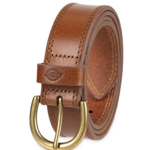 Dickies Women's Casual Double Stitch Belt, Cognac Solid, Medium