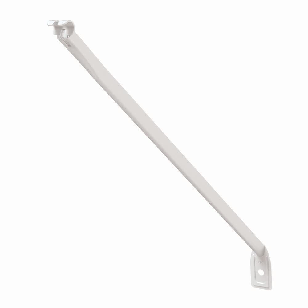 ClosetMaid 21775 12-Inch Support Brackets for Wire Shelving, 12-pack & 7561 Shelf Clips for Concrete Installation, 12-Pack, White