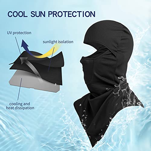 3 Pieces Balaclava - Summer Sun Protection Motorcycle Fishing Sun mask Breathable Windproof Long Face Mask for Men Women