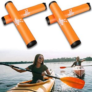 boaton kayak paddle grips, non-slip paddle grip for take-apart kayak paddle shaft, prevent blister and callouses, make kayaking easier and comfortable, kayak accessories, pack of 4, orange