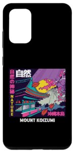 galaxy s20+ japanese mount koizumi retro vintage mountain sakura nature case