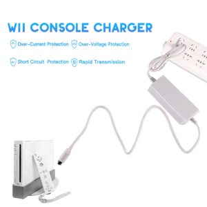 Xahpower 4 in 1 Accessories Bundle Kits for Wii, AC Power Supply Adapter + Composite Audio Video Cable + Wii to hdmi Converter and Wired Infrared Ray Sensor Bar Compatible with Nintendo Wii