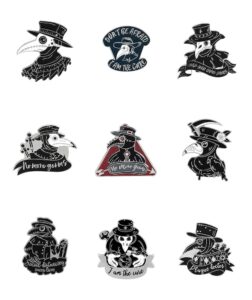 plague doctor bulk enamel pins set anime pins for backpacks aesthetic gothic punk pins for jackets hats clothes