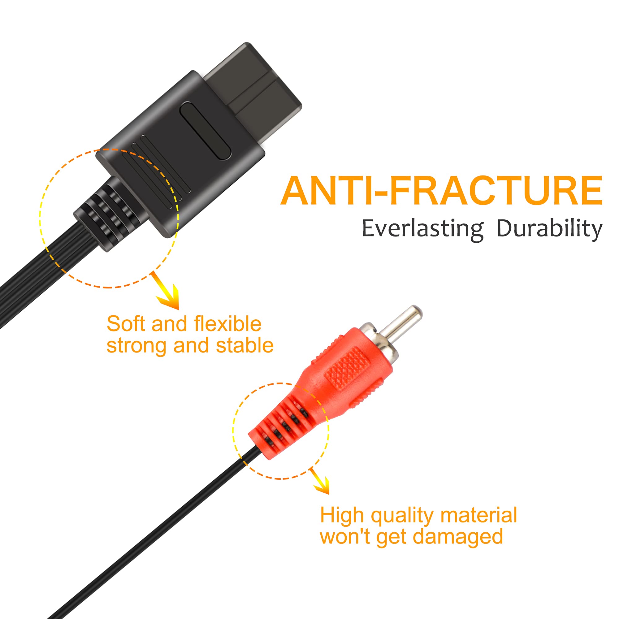 N64 Power Supply and Cable, AC Power Supply Adapter and AV Composite Video Cable Cord Compatible with Nintendo 64