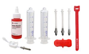 bleedzone bleed kit for zoom hydraulic brakes with 60ml mineral oil, ideal for zoom brake bleed kit - works with zoom brakes on trikes, bicycle brake bleed kit, designed for zoom bleed kit