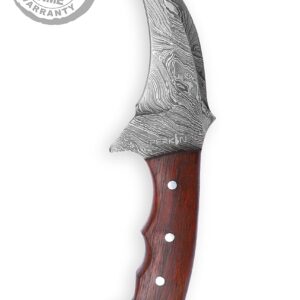 Perkin Knives Fixed Blade Knives Damascus Steel Hunting Knife With Sheath KT101