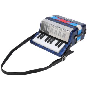 Kids Accordion, 17 Keys Button Accordion Musical Instrument for Children or Amateur Performance, Convenient and Lightweight in Use.()