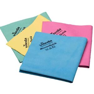 Vileda Professional MicronQuick Microfiber Wipe – Pack of 5 Cleaning Cloth for Pre-Preparation Methods – Lint Free and Improved Wear Resistance - Streak Free Surface Cleaning