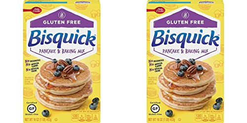 Betty Crocker Bisquick Baking Mix, Gluten Free Pancake and Waffle Mix, 16 oz Box (Pack of 1) Pack of 2