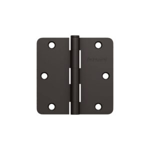 Schlage 3.5" Door Hinge with 1/4" Radius Round Corner in Aged Bronze (3-Pack)