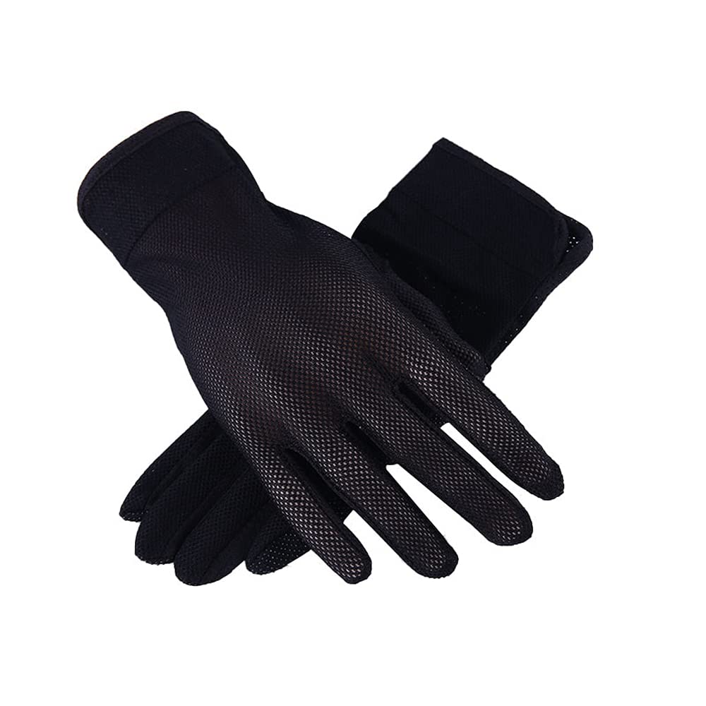 ITODA Mesh Driving Gloves for Summer Men Women Anti-UV Protection Sunscreen Touchscreen Cooling Breathable Gloves Cycling Riding Full Palm Sport Non-Slip Grip Motorcycle Golf Mittens