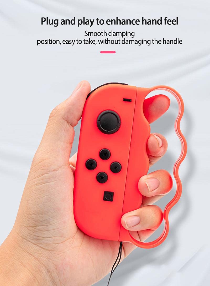 Fitness Boxing Hand Grips for Nintendo Switch Joy-Con,Fit Boxing Clasp Accessories Handle for Adults and Children, 2 Packs