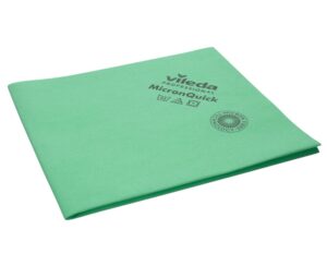 vileda professional micronquick microfiber wipe – pack of 5 cleaning cloth for pre-preparation methods – lint free and improved wear resistance - streak free surface cleaning