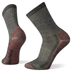 smartwool men's hike classic edition full cushion crew socks, black, medium