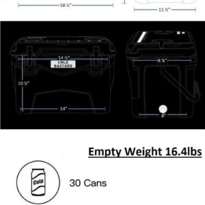 COLD BASTARD COOLERS 20QT Cold Bastard Rugged+ CAMO Camel Premium Ice Chest Cooler Accs Free S&H(CB20-CC)