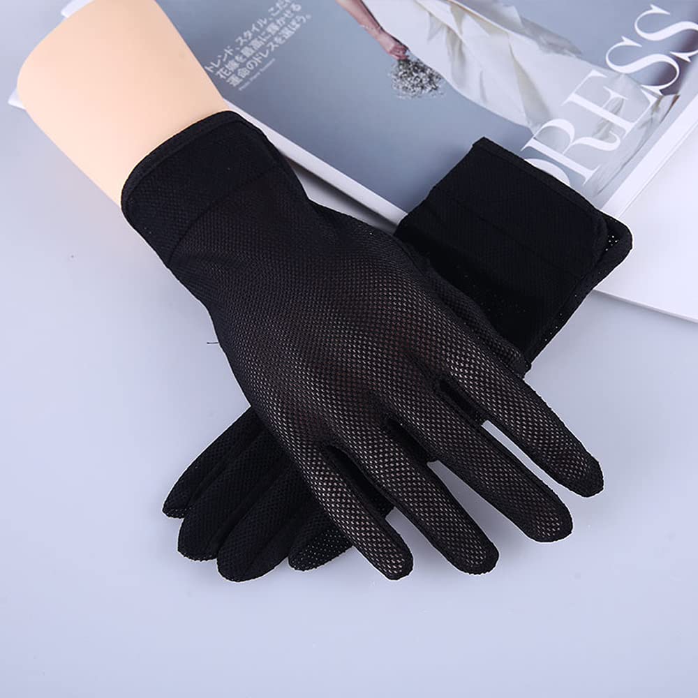 ITODA Mesh Driving Gloves for Summer Men Women Anti-UV Protection Sunscreen Touchscreen Cooling Breathable Gloves Cycling Riding Full Palm Sport Non-Slip Grip Motorcycle Golf Mittens