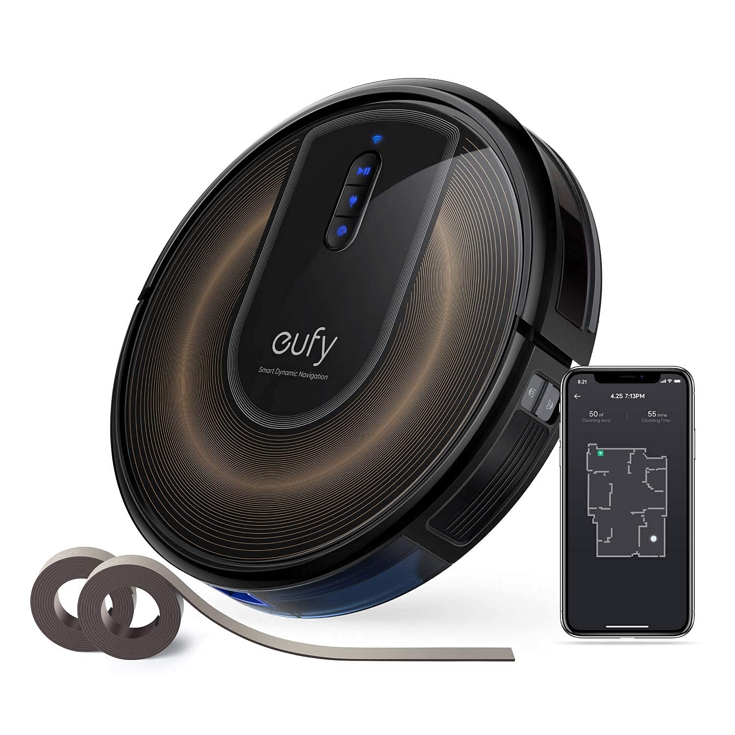 eufy RoboVac G30 Edge, Robot Vacuum with Smart Dynamic Navigation 2.0, Robot Vacuum Cleaner丨 RoboVac Extra Boundary Strip Pack, Compatible with 30C, 30C MAX, 30,G30 Edge, G30 Hybrid Pet Edition