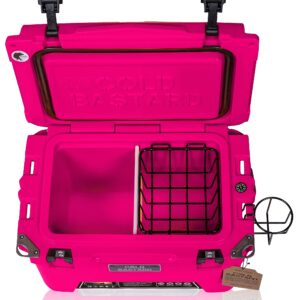 COLD BASTARD COOLERS 20QT Cold Bastard Rugged+ Pink NEON Premium Ice Chest Cooler Accessories Free S&H(CB20-PN)