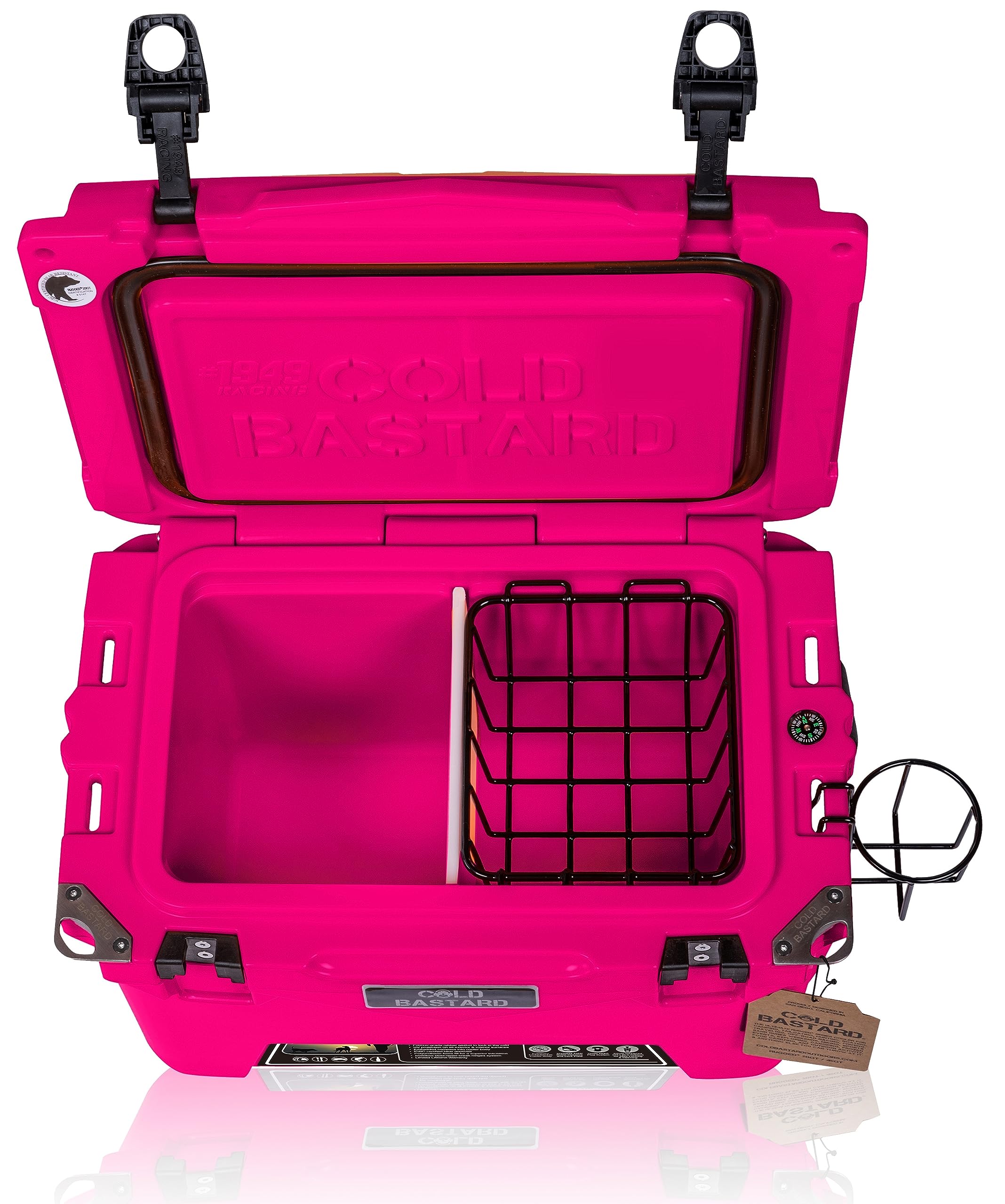 COLD BASTARD COOLERS 20QT Cold Bastard Rugged+ Pink NEON Premium Ice Chest Cooler Accessories Free S&H(CB20-PN)