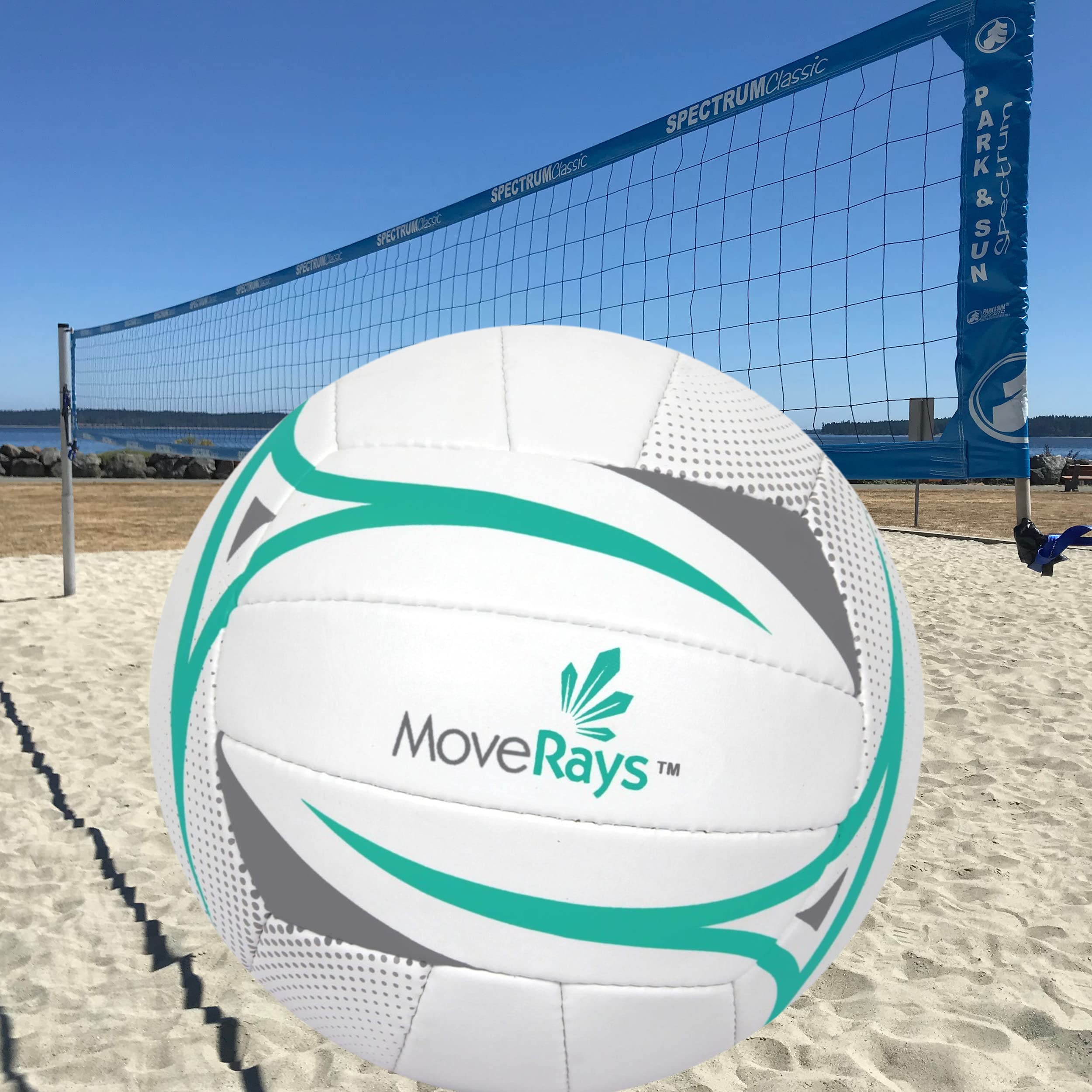 MoveRays Volleyball for Outdoor, Beach, Backyard Recreation and Games - Durable Quality, Versatile, Multi-use Ball for Sports, Fitness Activities