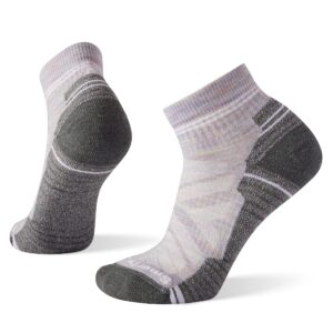 smartwool women's hike light cushion ankle socks, purple eclipse, medium