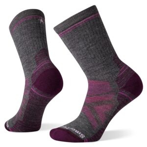 smartwool women's hike full cushion crew socks, medium gray, medium