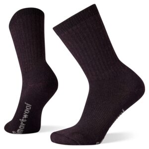 smartwool sw001648590m women's hike classic edition full cushion solid crew socks bordeaux m