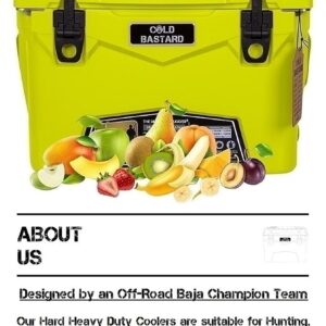 COLD BASTARD COOLERS 20QT Cold Bastard Rugged+ Pink NEON Premium Ice Chest Cooler Accessories Free S&H(CB20-PN)