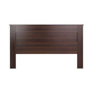 Prepac Stylish Flat Wood Panel Headboard for King Size Beds, Simplistic Wooden King Headboard (EHFK-1301-1) Fremont 5-Drawer Chest for Bedroom, Espresso