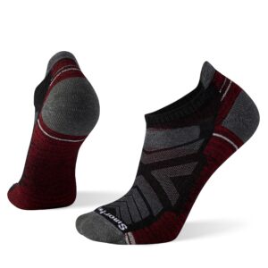 smartwool hike light cushion low ankle socks, charcoal, medium