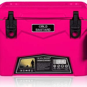 COLD BASTARD COOLERS 20QT Cold Bastard Rugged+ Pink NEON Premium Ice Chest Cooler Accessories Free S&H(CB20-PN)