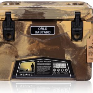 COLD BASTARD COOLERS 20QT Cold Bastard Rugged+ CAMO Camel Premium Ice Chest Cooler Accs Free S&H(CB20-CC)