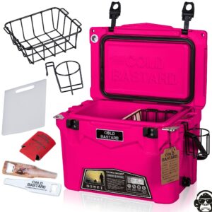 cold bastard coolers 20qt cold bastard rugged+ pink neon premium ice chest cooler accessories free s&h(cb20-pn)