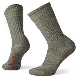 smartwool women's hike classic edition light cushion crew socks, medium gray, medium