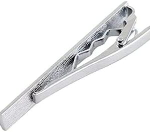 Ericotry Mens Stainless Steel Silver Tone Tie Clip Simple Necktie Tie Bar Clasp Clip Best Xmas Gift