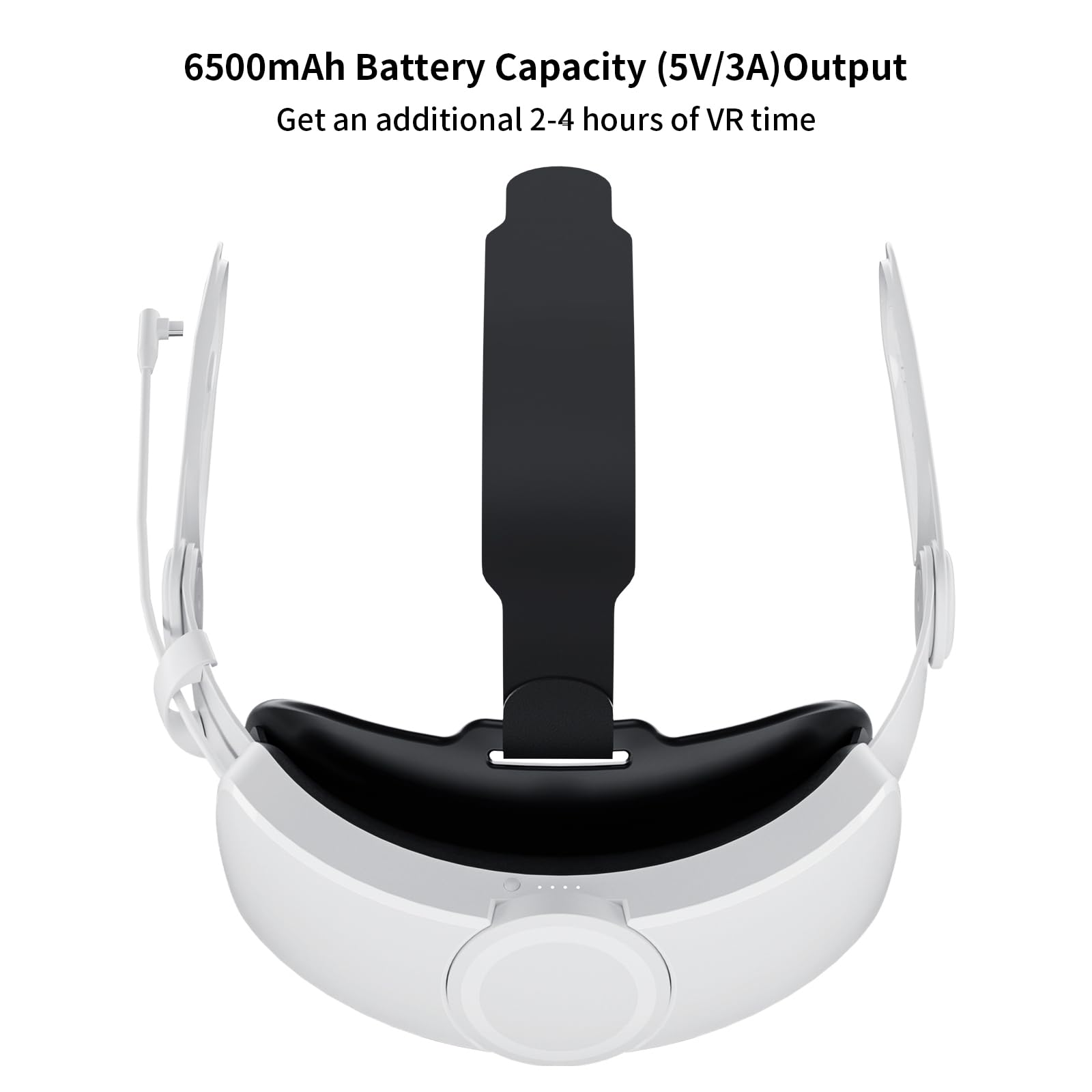 ANNAPRO Battery Head Strap Compatible with Meta Quest 3, Elite Strap with 6500mAh Battery Fast Charging for Oculus/Meta Quest 3 Accessories, Enhance Comfort and Extend Playtime