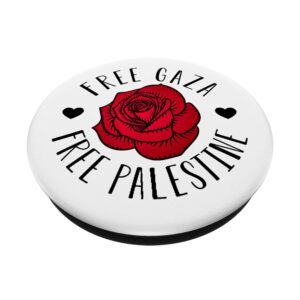 Palestine Free Palestine Free Gaza Palestine Flag Arabic PopSockets Swappable PopGrip