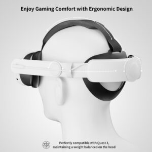 ANNAPRO Battery Head Strap Compatible with Meta Quest 3, Elite Strap with 6500mAh Battery Fast Charging for Oculus/Meta Quest 3 Accessories, Enhance Comfort and Extend Playtime